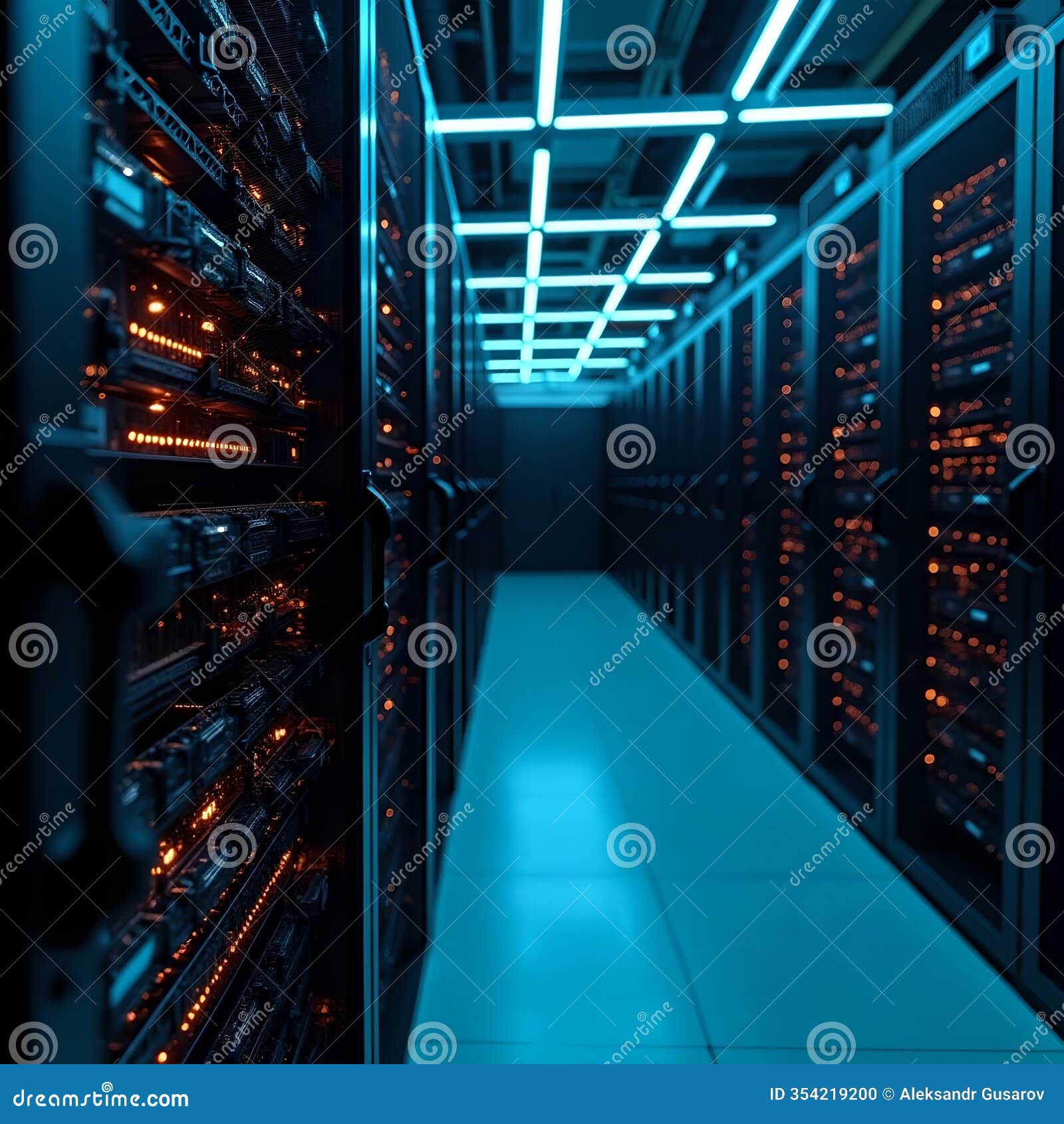High-tech Data Center and Next-gen Computing Equipment Stock Photo ...