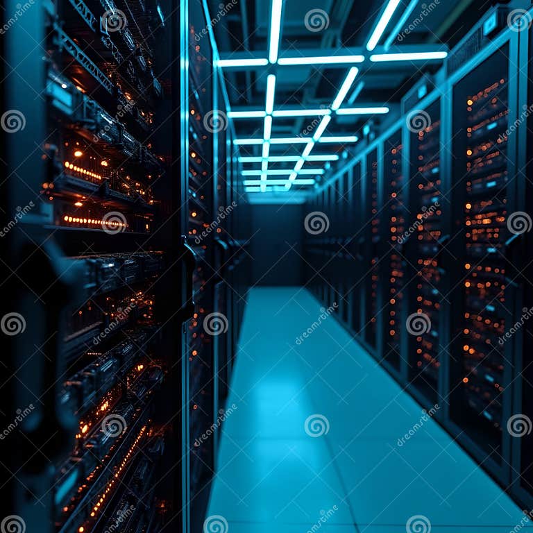 High-tech Data Center and Next-gen Computing Equipment Stock Photo ...