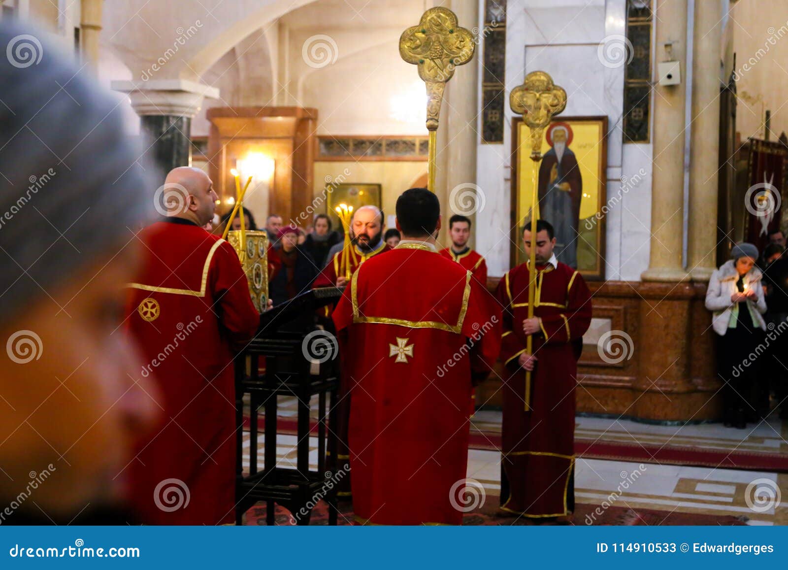 Inside Holy Trinity Cathedral - Tbilisi Editorial Stock Photo - Image ...