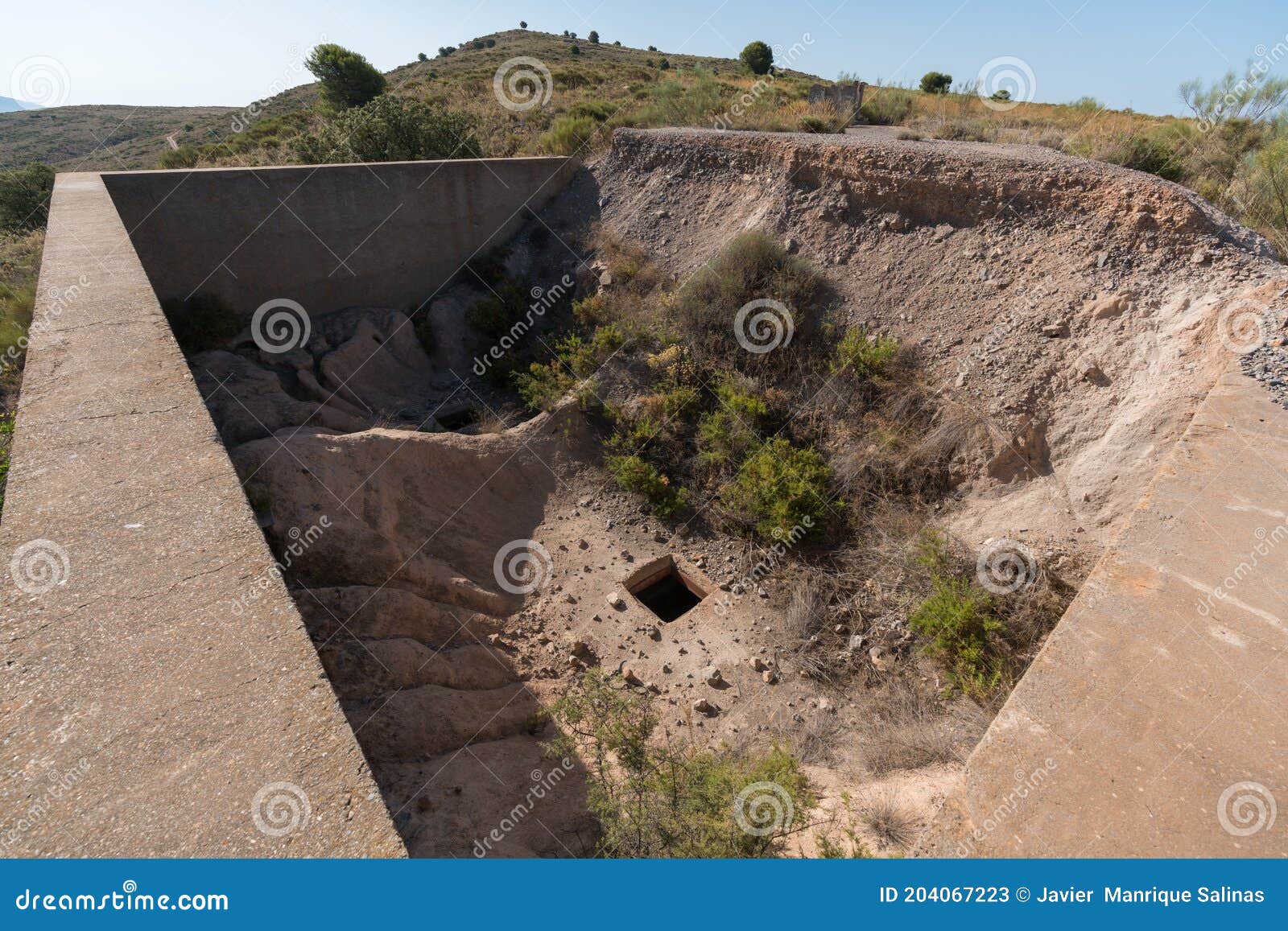 Inside of a Hopper in an Abandoned Mining Complex Stock Image - Image ...