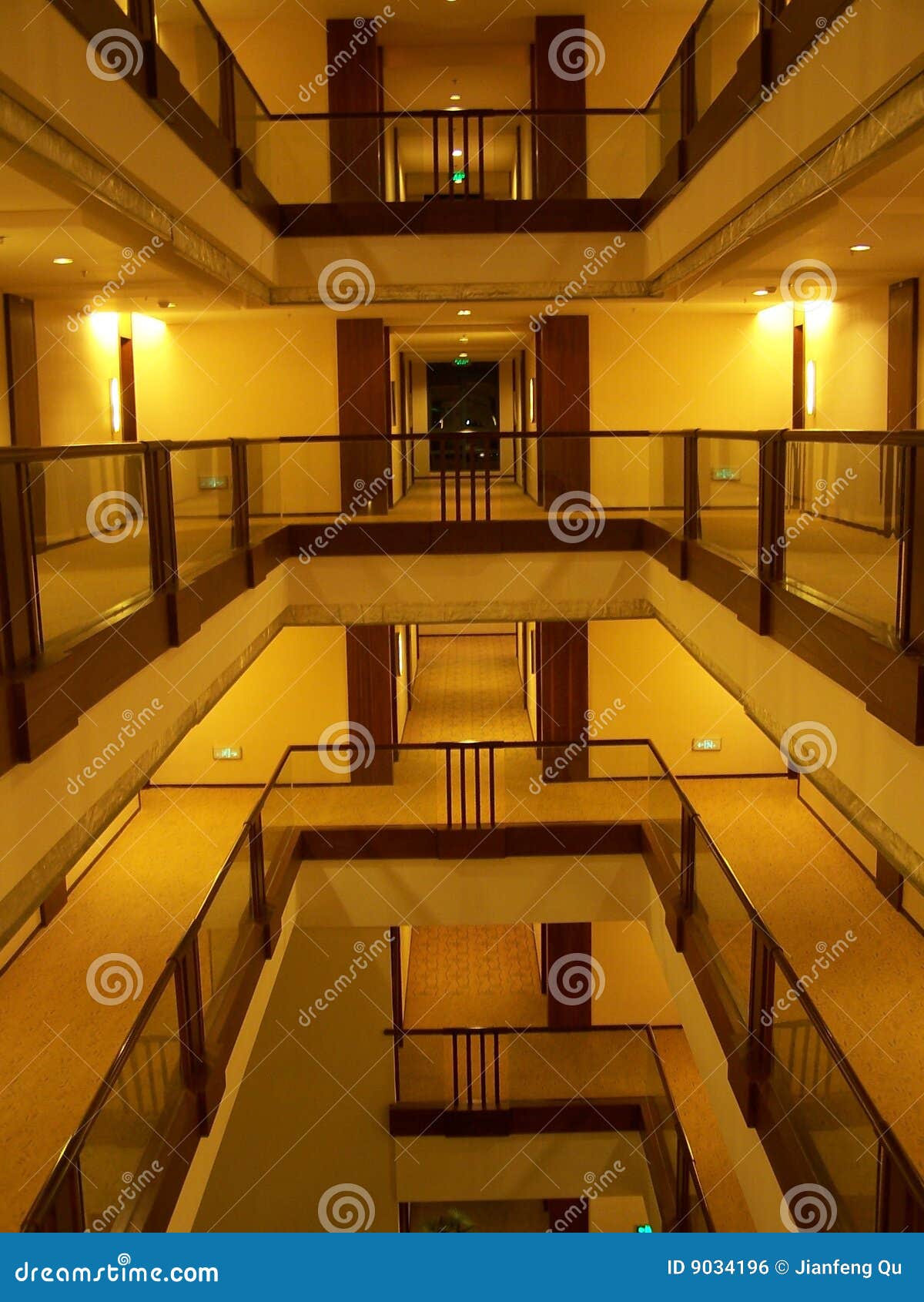 Inside the hotel in night stock photo. Image of light - 9034196