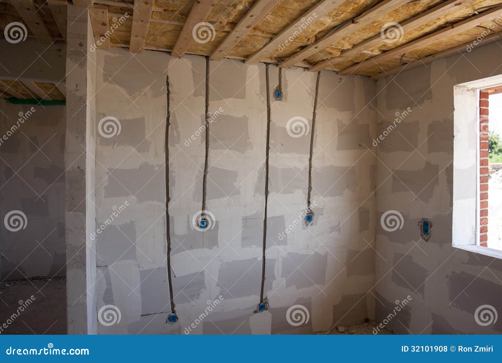 Inside a House in Construction Stock Photo - Image of property ...