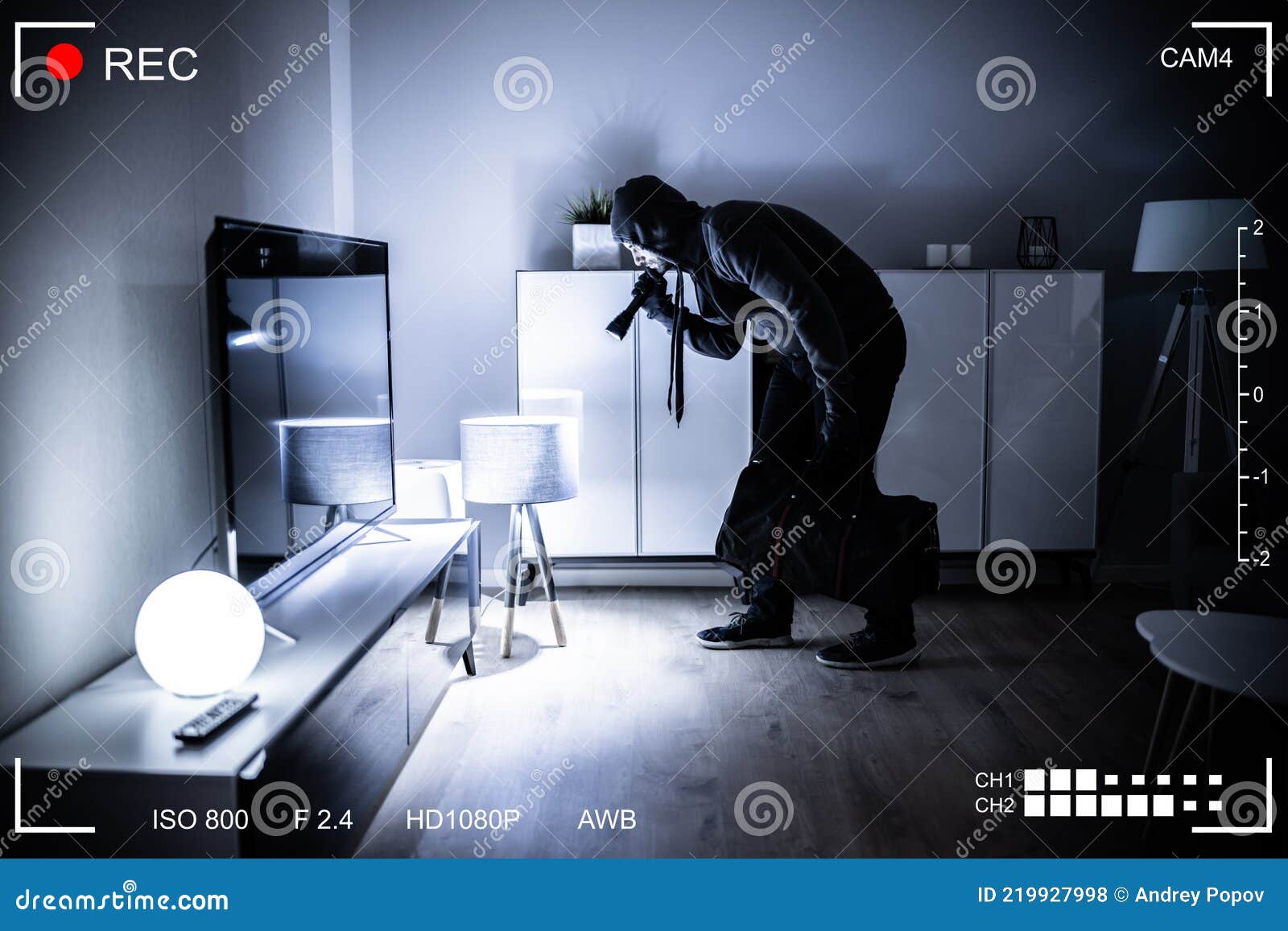 Inside House Robber or Thief Intruder Stock Photo - Image of robbery ...