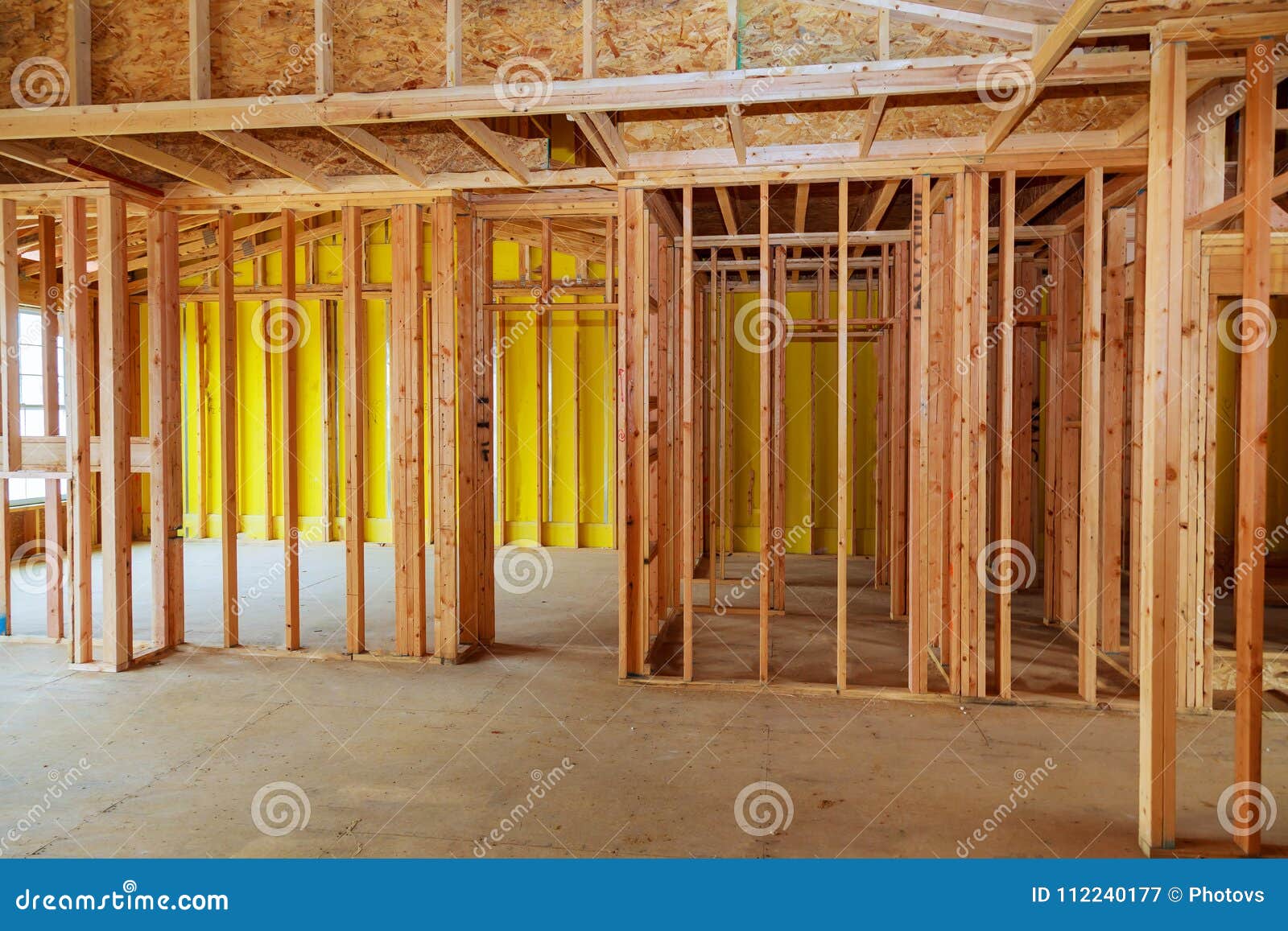 A New Stick Built Home Under Construction Stock Image - Image of ...