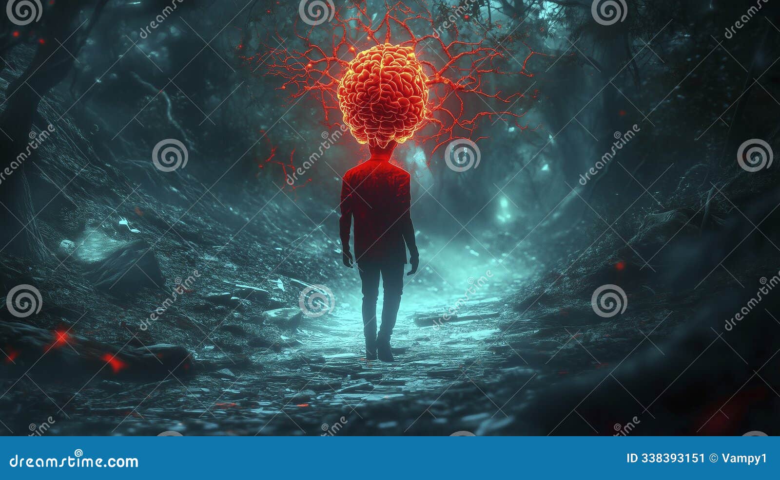 Inside a Human Mind, a Person Trapped in His Own Thoughts. Brain in the ...