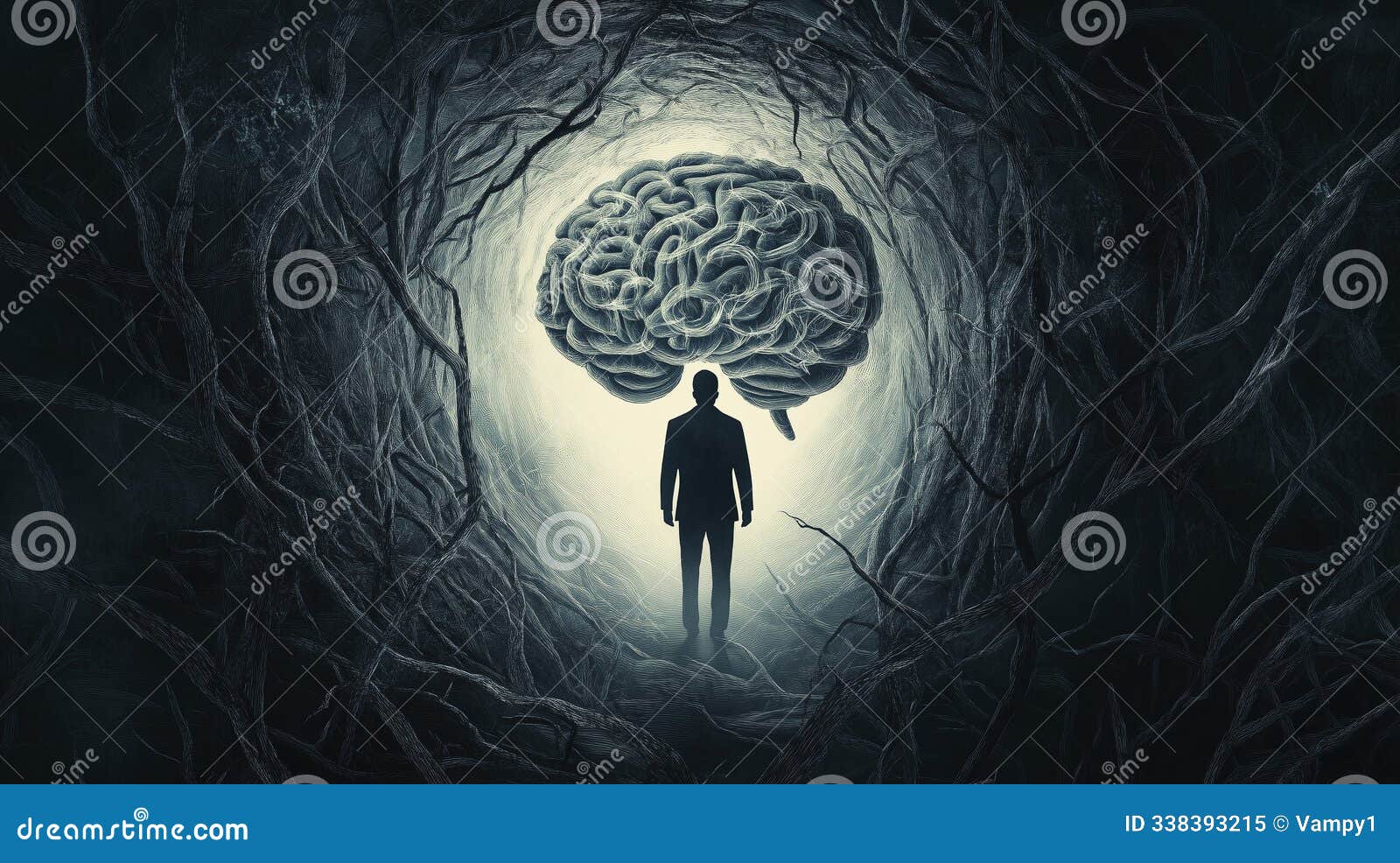 Inside a Human Mind, a Person Trapped in His Own Thoughts. Brain in the ...