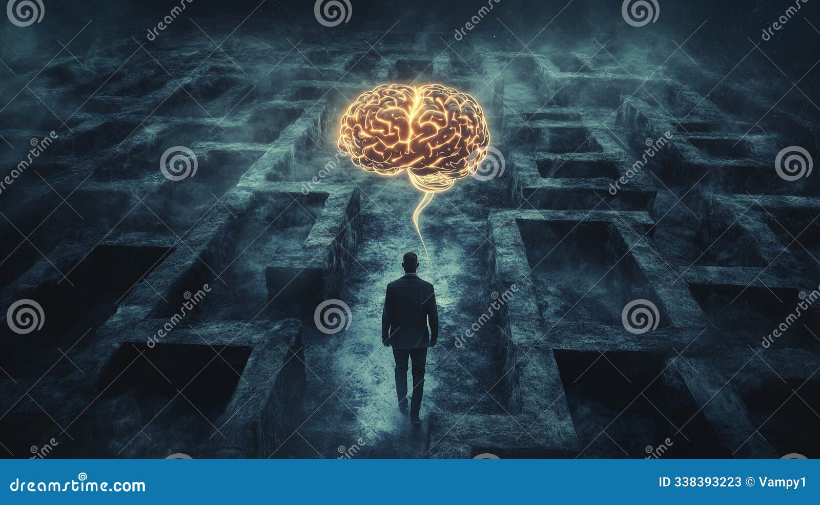 Inside a Human Mind, a Person Trapped in His Own Thoughts. Brain in the ...