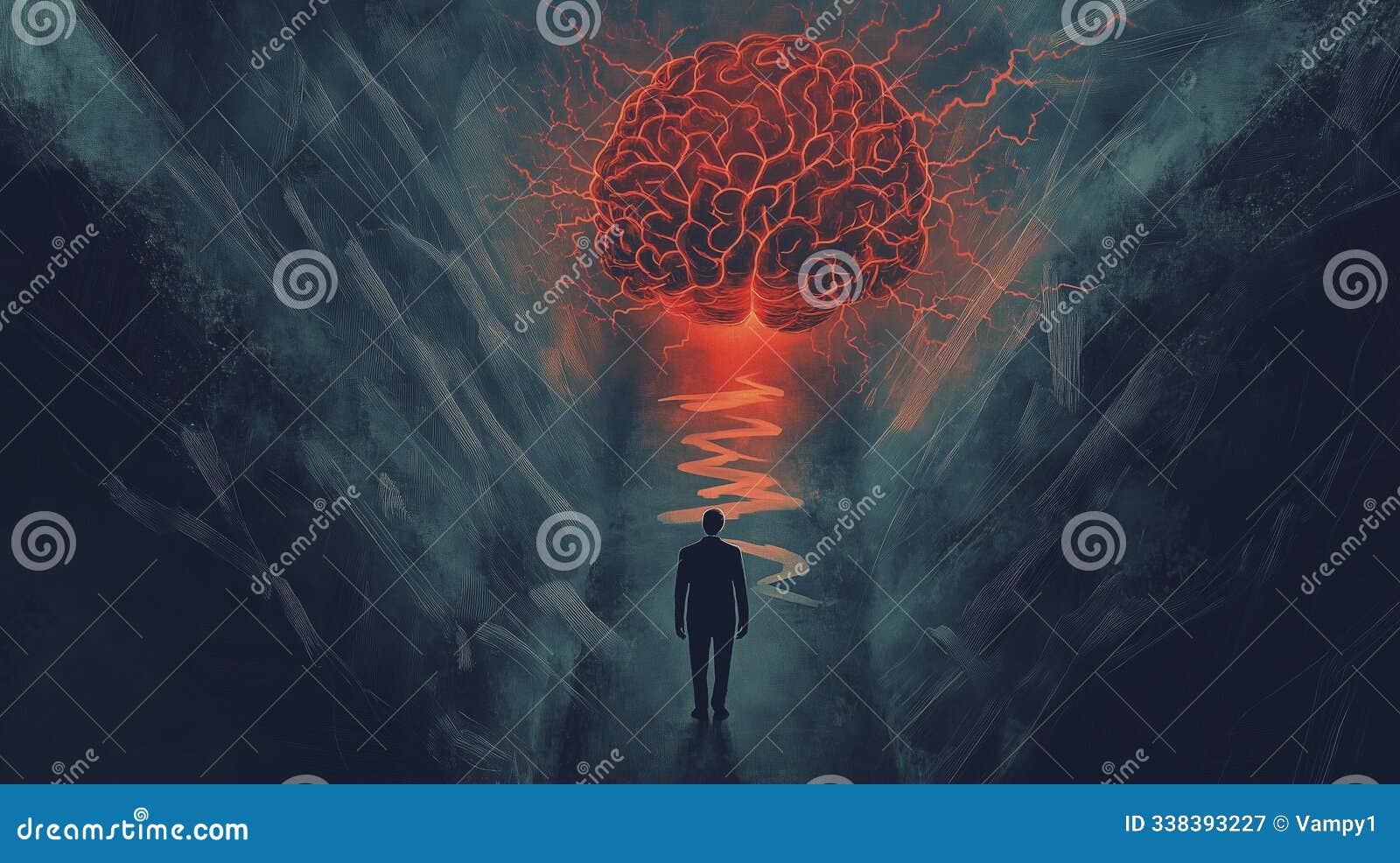 Inside a Human Mind, a Person Trapped in His Own Thoughts. Brain in the ...