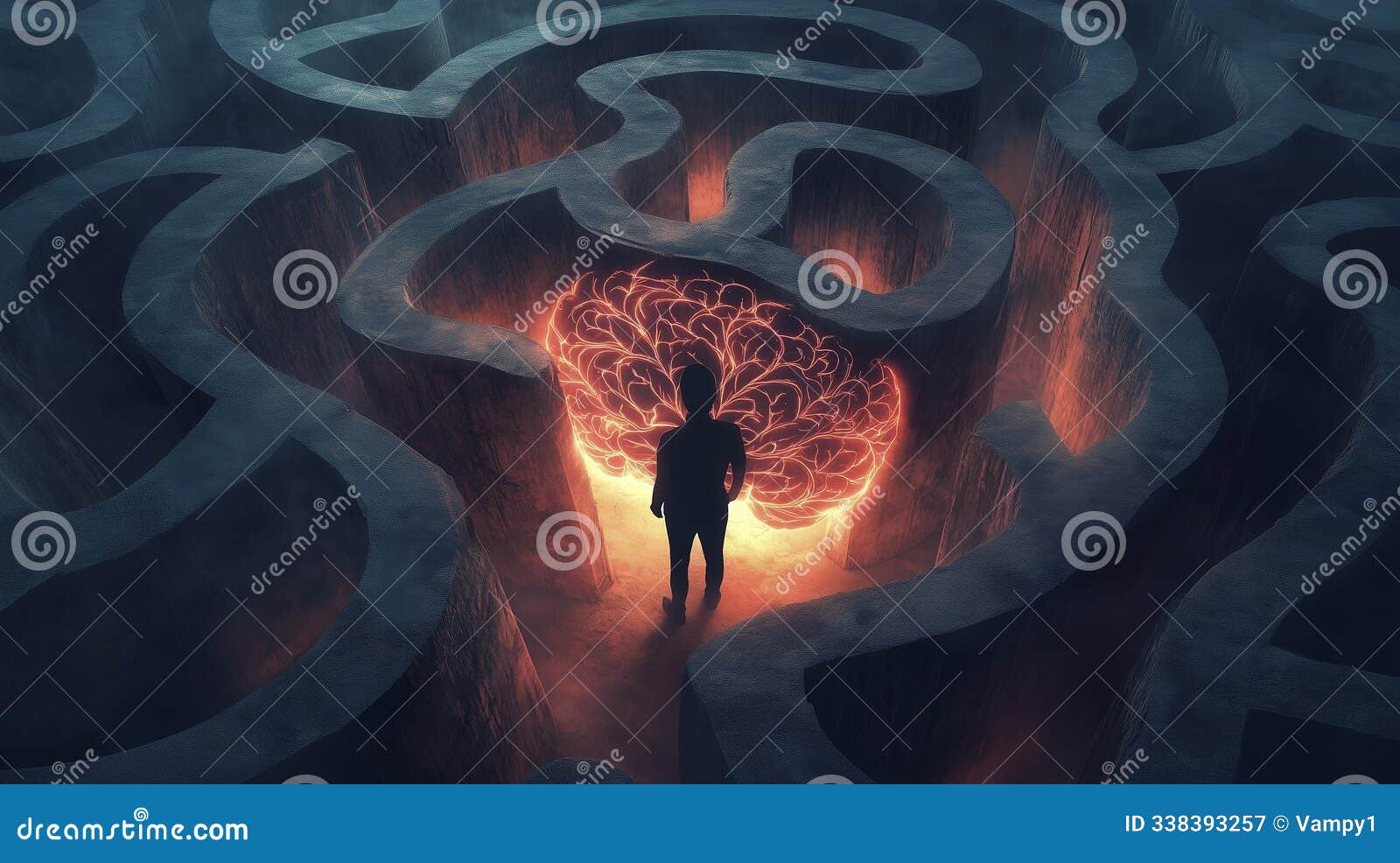 Inside a Human Mind, a Person Trapped in His Own Thoughts. Brain in the ...