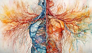 Inside Human Torso, Anatomy Illustrates Respiratory System Generated by ...