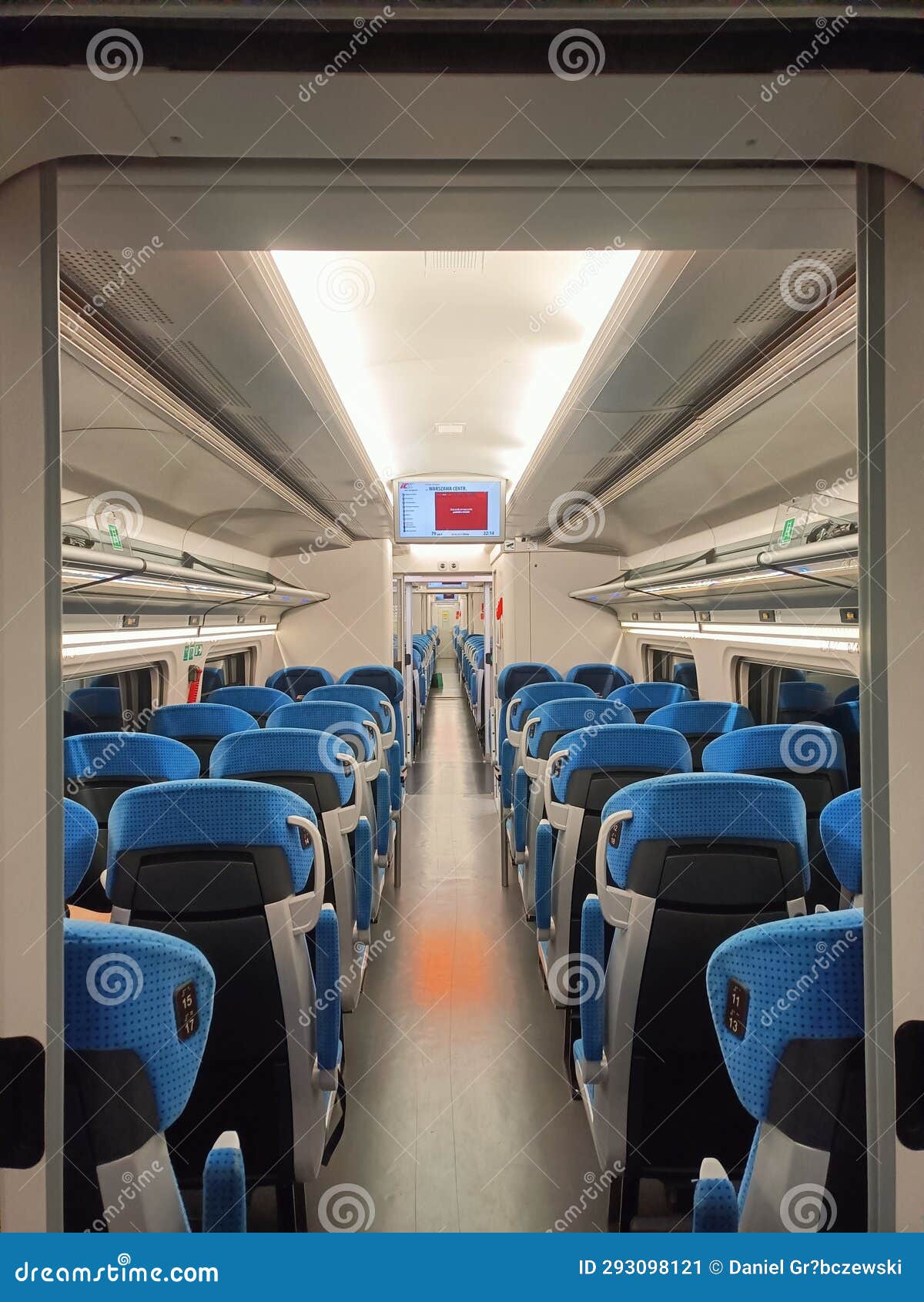 Inside the Hushed Confines of an Empty Passenger Train Stock Image ...