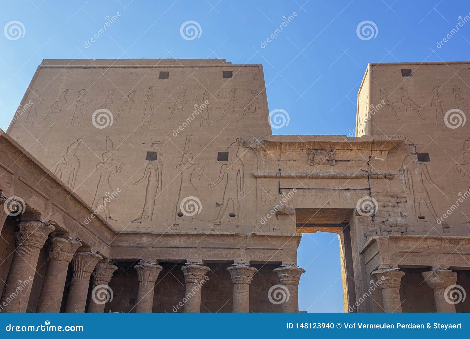 Inside the Hypostyle Hall of the Temple of Horus Editorial Image ...
