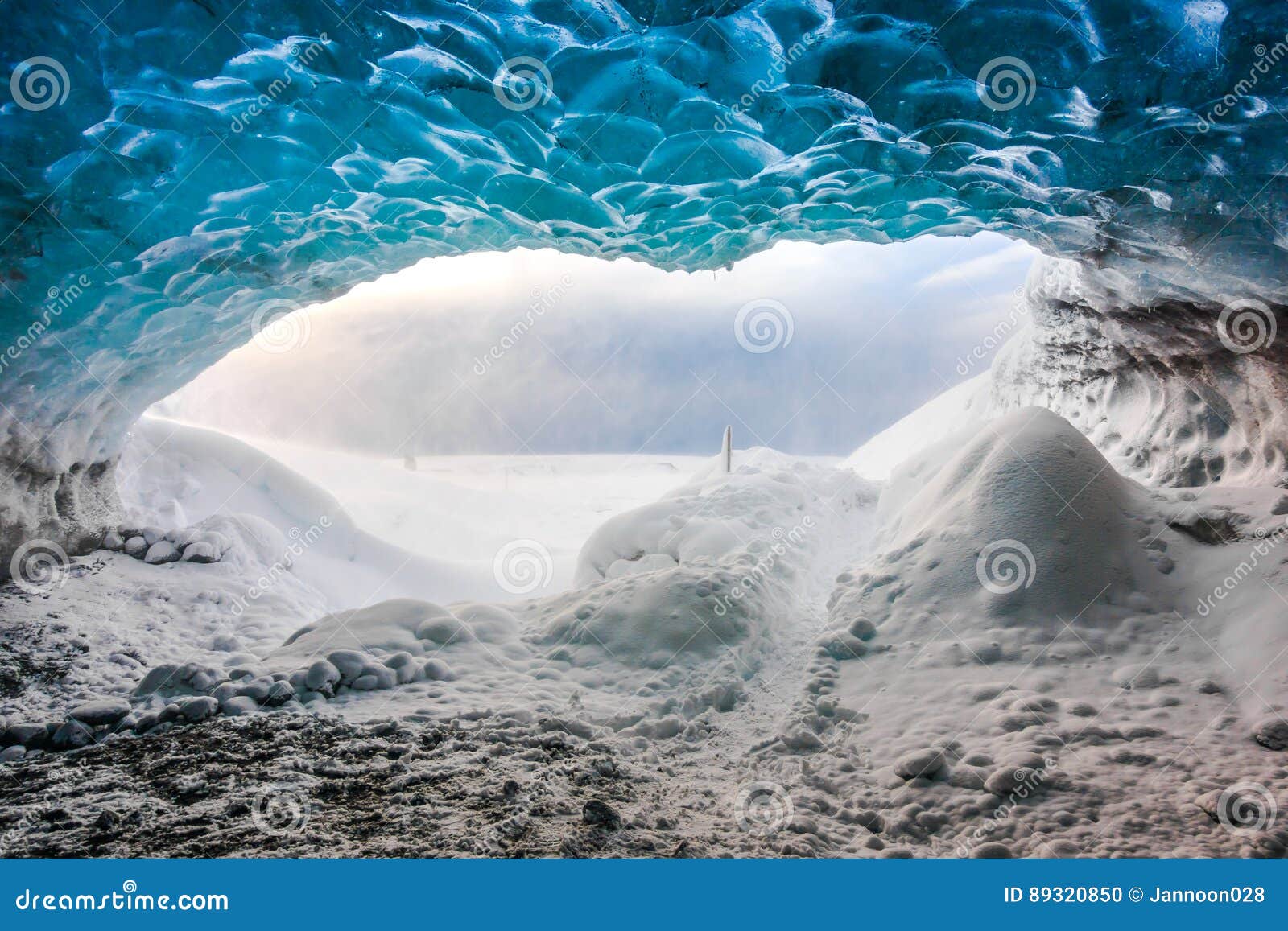 Inside Ice Cave in Vatnajokull, Iceland . Stock Photo - Image of fresh ...