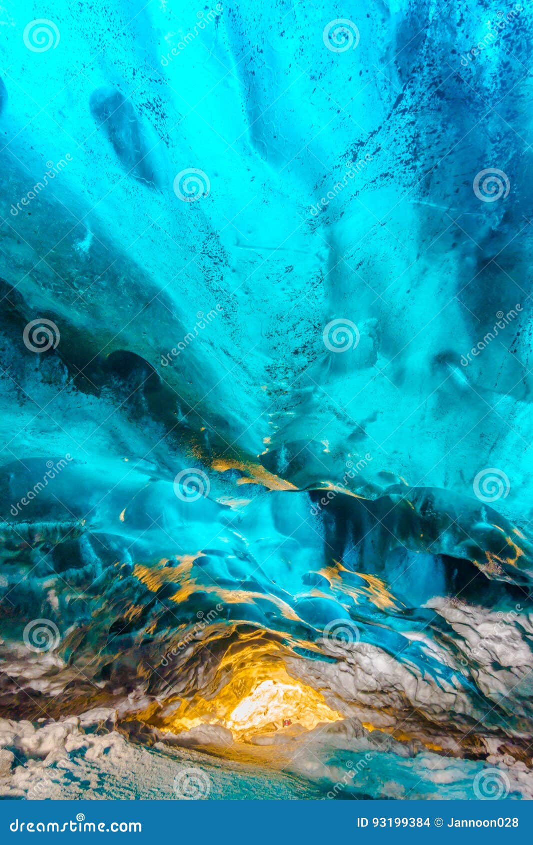 Inside Ice Cave in Vatnajokull, Iceland . Stock Photo - Image of cave ...