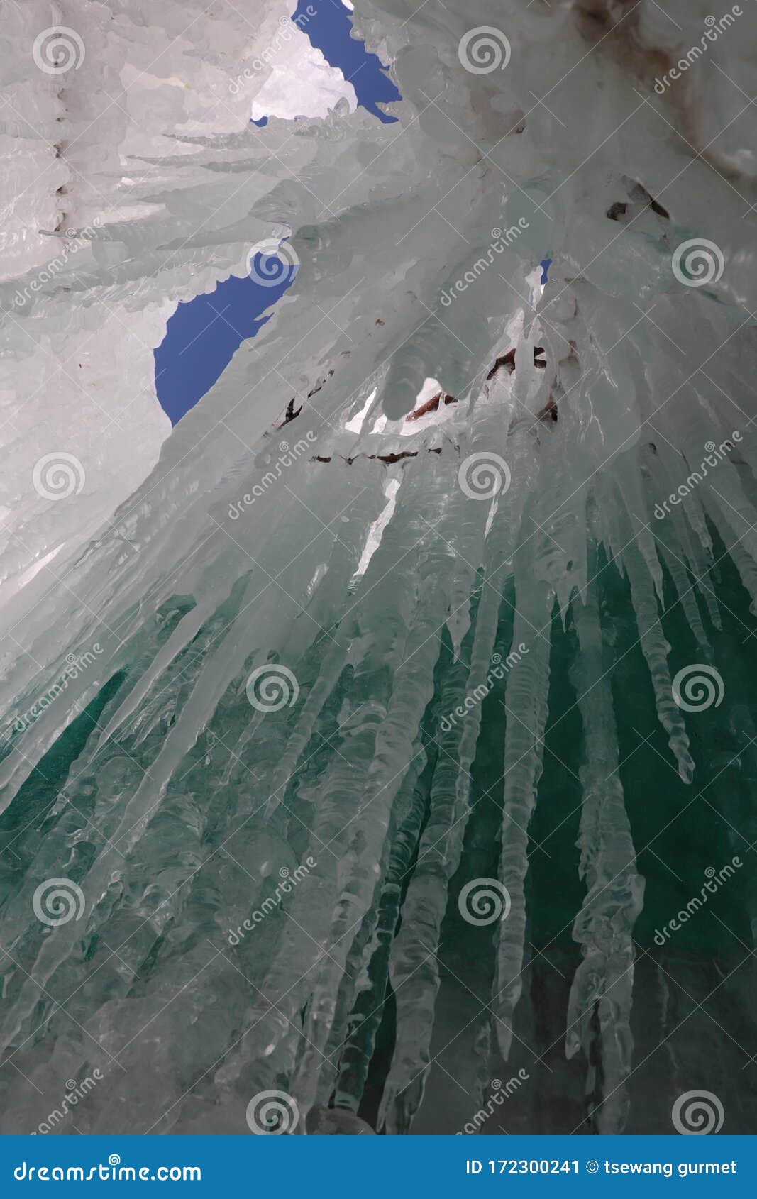 Inside the Ice Stupa Sharp Ice Stock Image - Image of dripping, winter ...