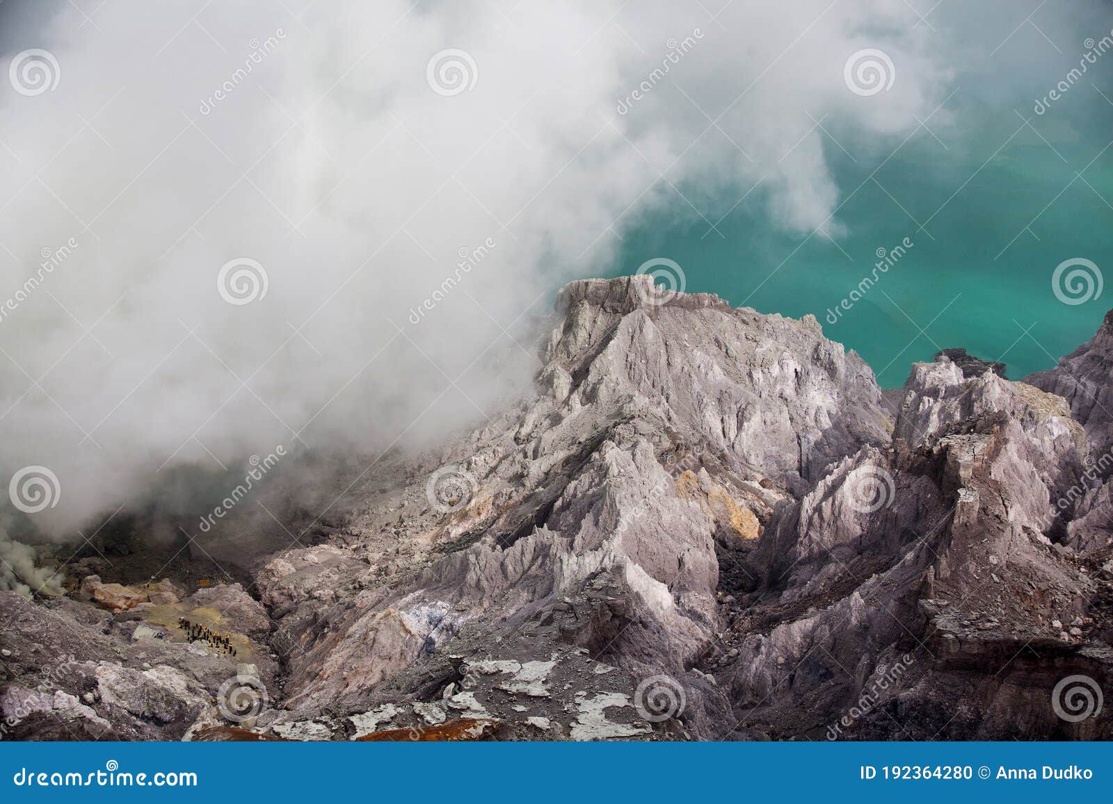 Inside Ijen Volcano, Java, Indonesia Stock Photo - Image of mount ...