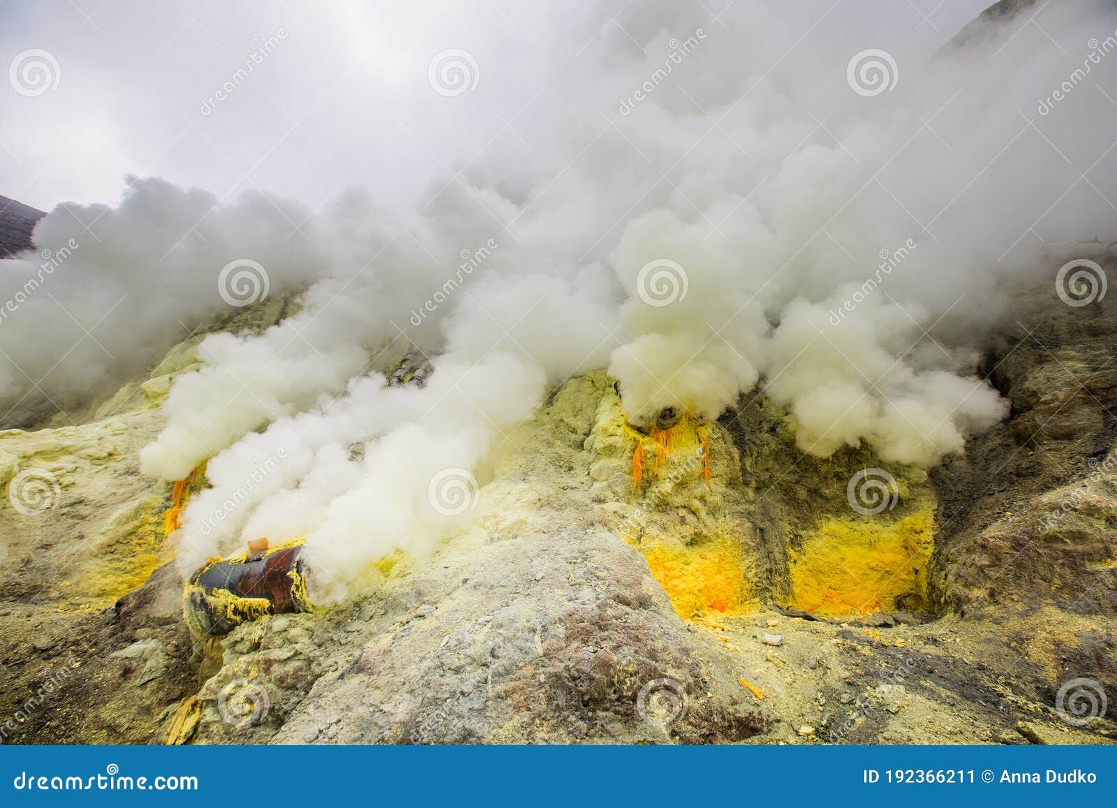 Inside Ijen Volcano, Java, Indonesia Stock Image - Image of mount ...