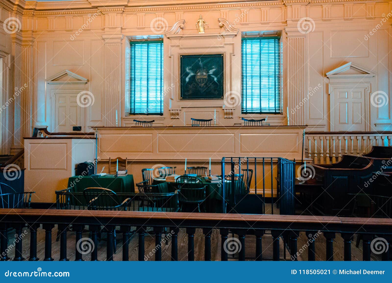 Inside Independence Hall Taking a Tour Stock Image - Image of tour ...