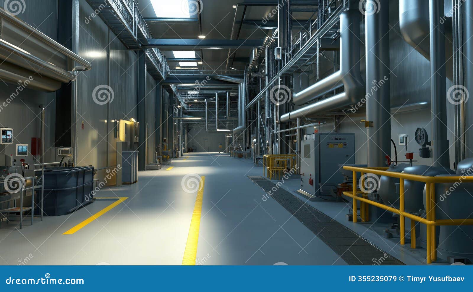 Industrial Corridor Connecting Sections of Manufacturing Plant with ...