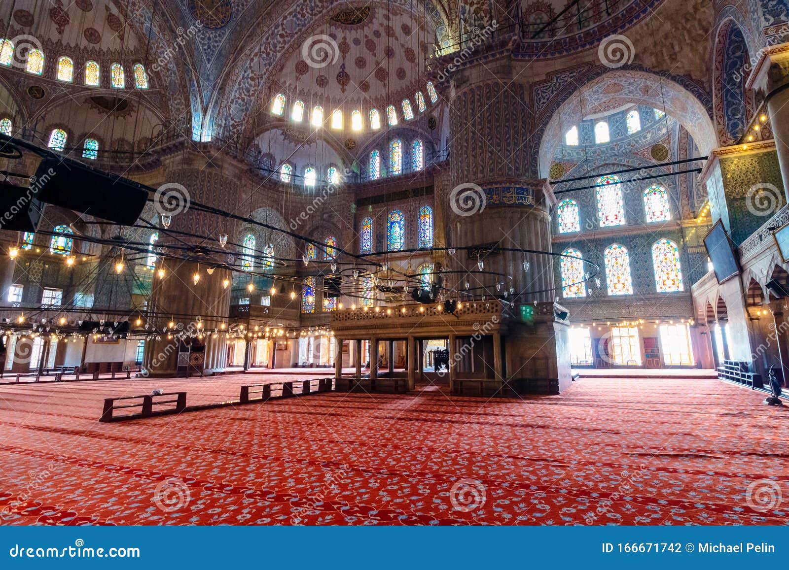 Inside Interior of Blue Mosque Editorial Photography - Image of indoor ...