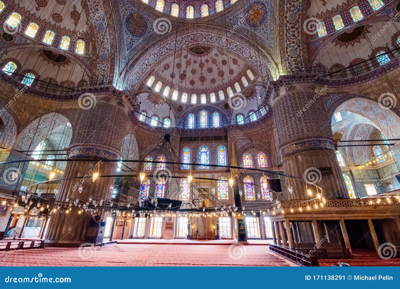 Inside Interior of Blue Mosque Editorial Photo - Image of inspiration ...