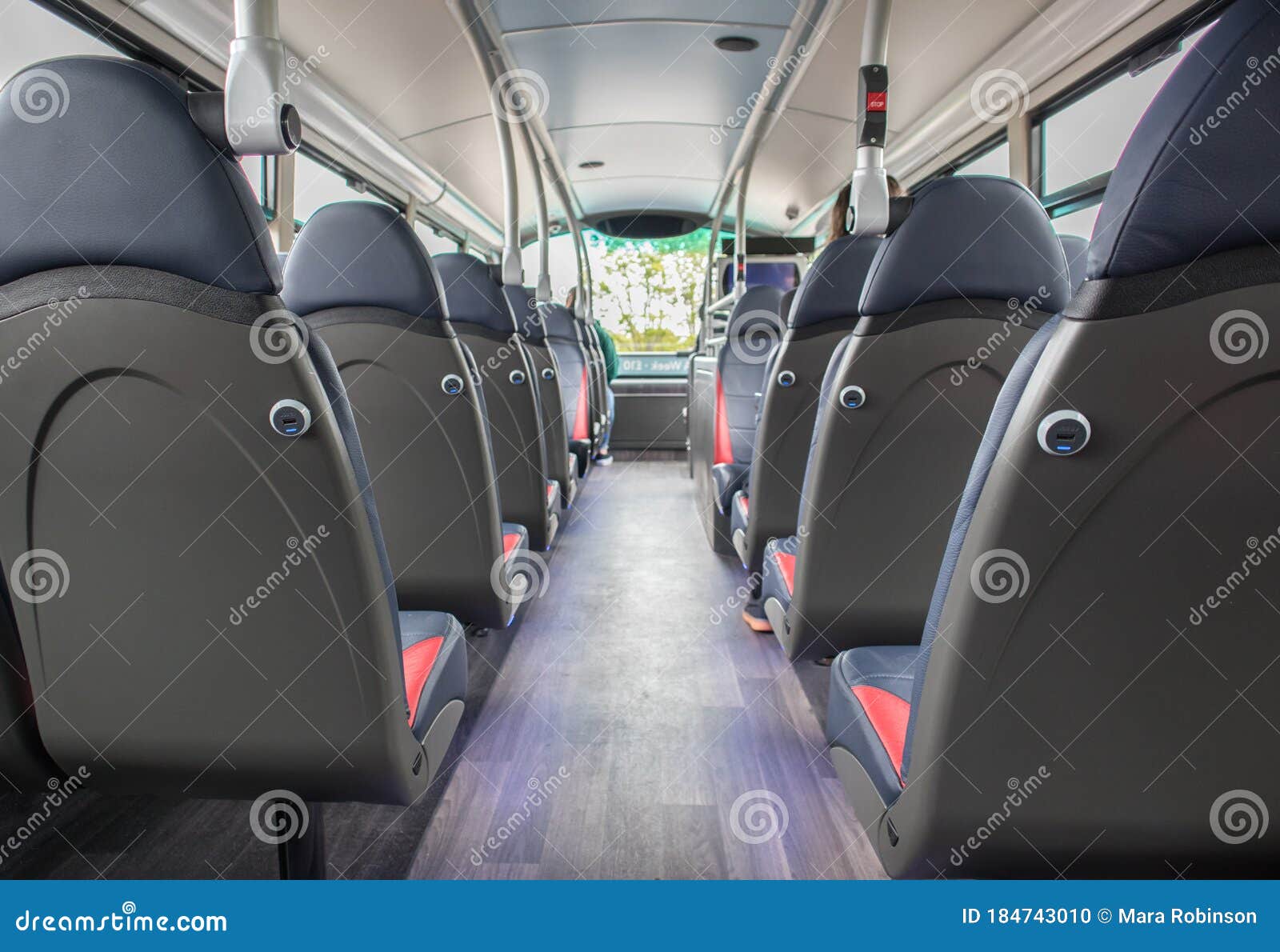 Inside Interior of Modern Bus Double Decker Bus Showing Seating and ...