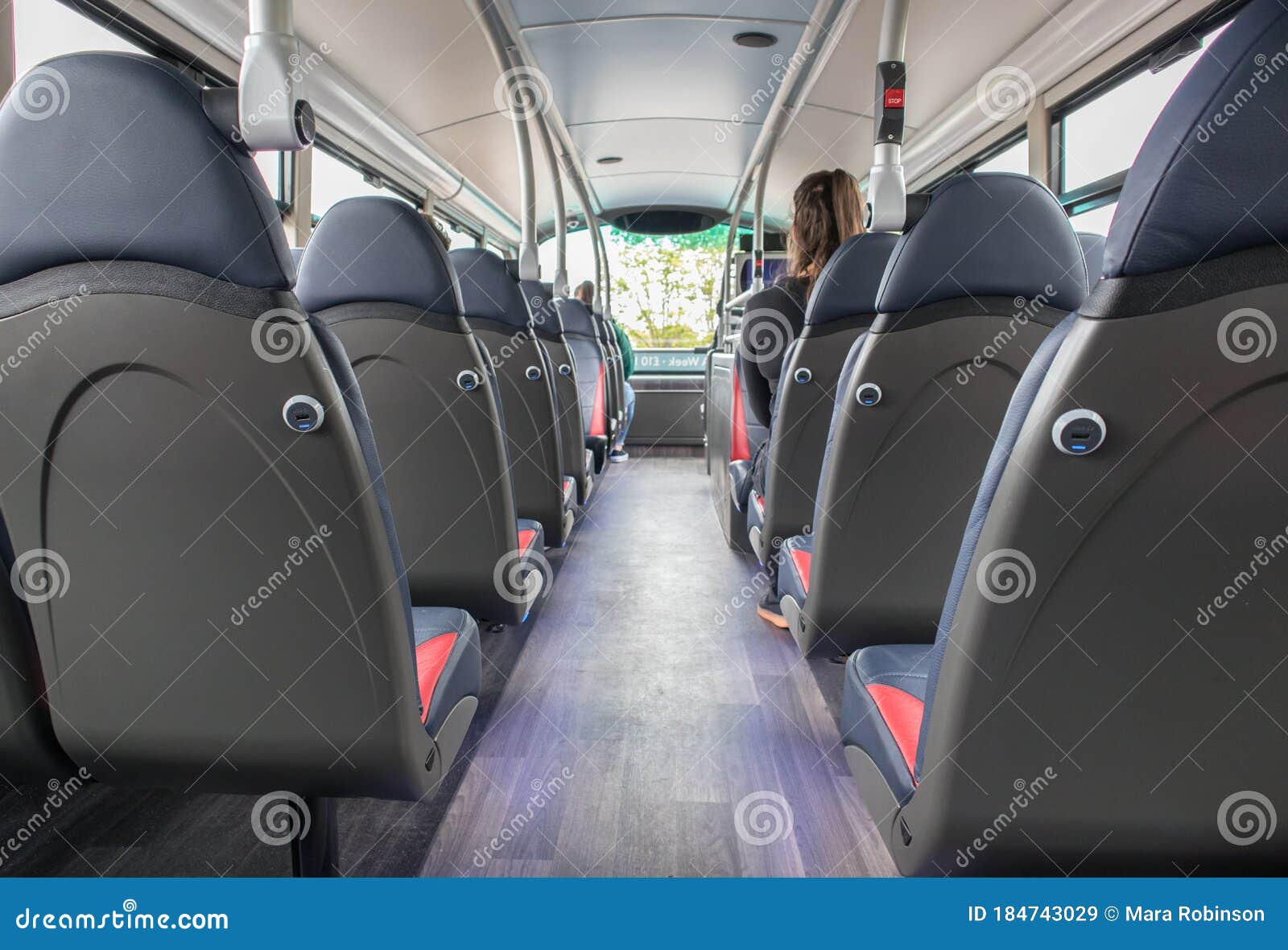 Inside Interior of Modern Bus Double Decker Bus Showing Seating and ...