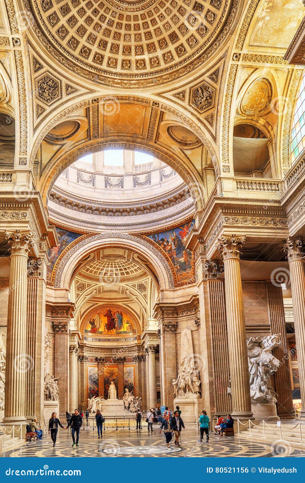 Inside, Interior of - the Pantheon in Paris. Editorial Photo - Image of ...