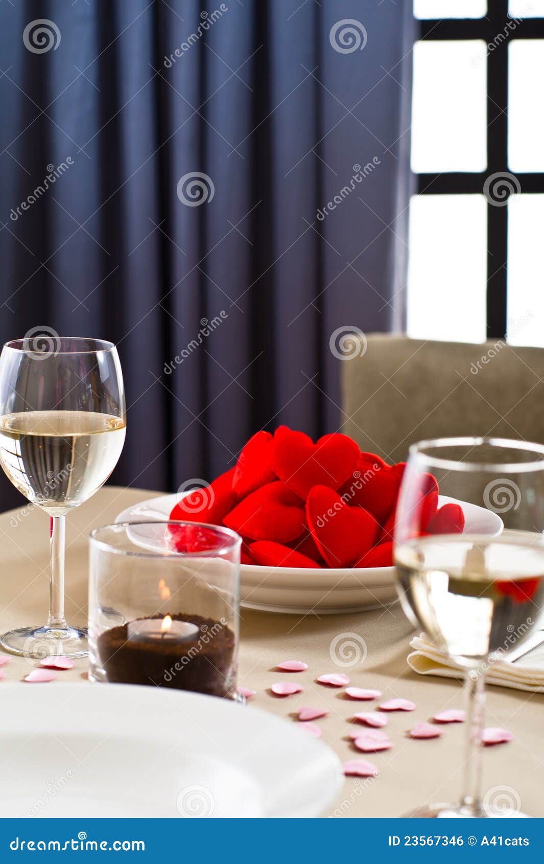 Inside Interior Table Setting Stock Photo - Image of dinner, couple ...