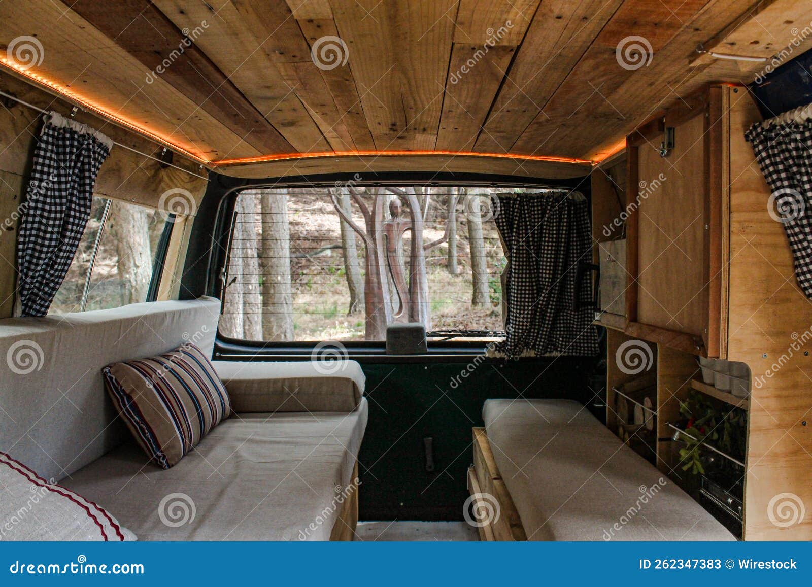 Inside Interior of a Van in the Woods in Queenstown Editorial Stock ...