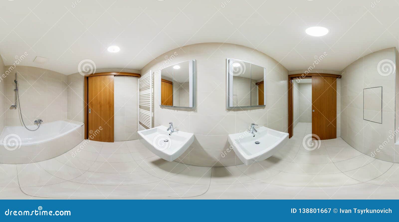 Inside of the Interior of White Bathroom in Minimalistic Style. Full ...