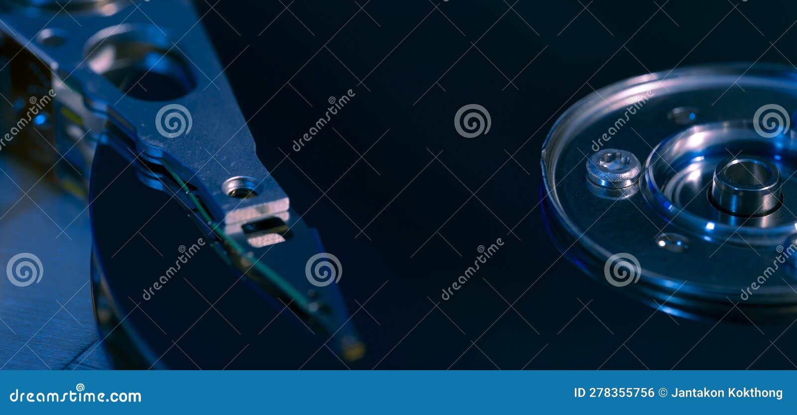 Inside of Internal Harddrive HDD , Disassembled Hard Drive from the ...