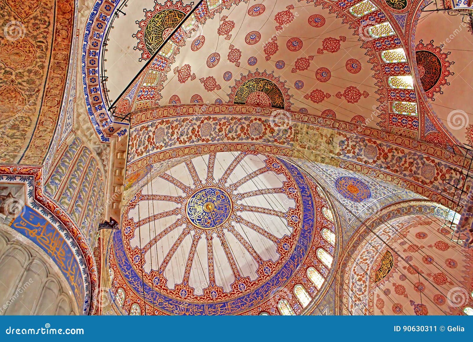 Inside the Islamic Blue Mosque Editorial Photo - Image of middle ...