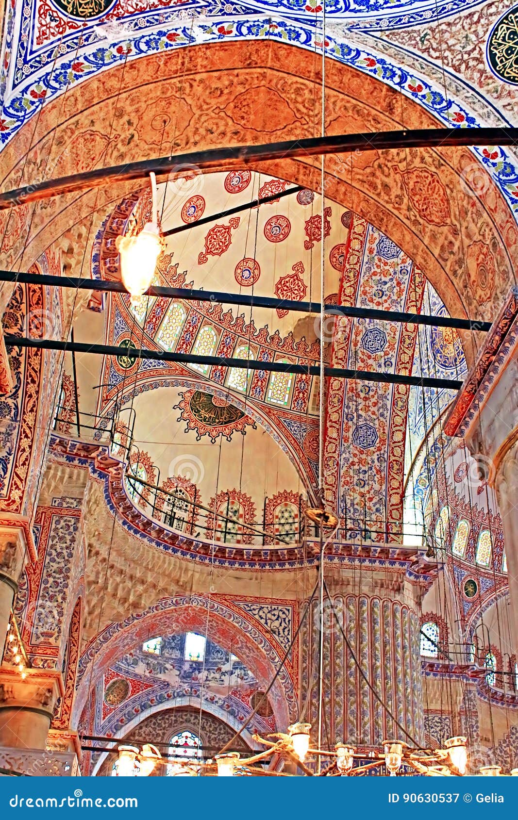 Inside the Islamic Blue Mosque Editorial Photography - Image of ...