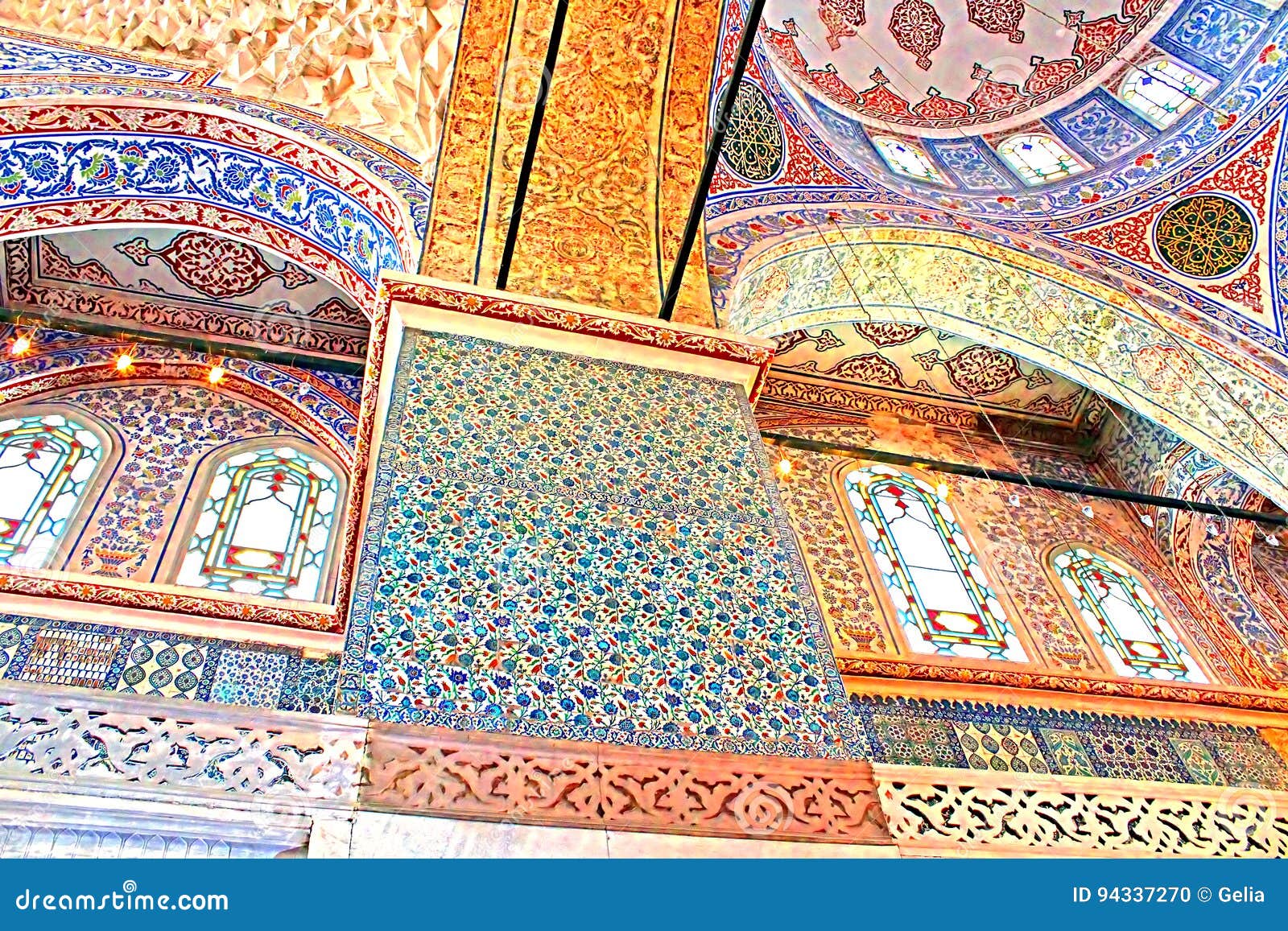 Inside the Islamic Blue Mosque in Istanbul Editorial Image - Image of ...