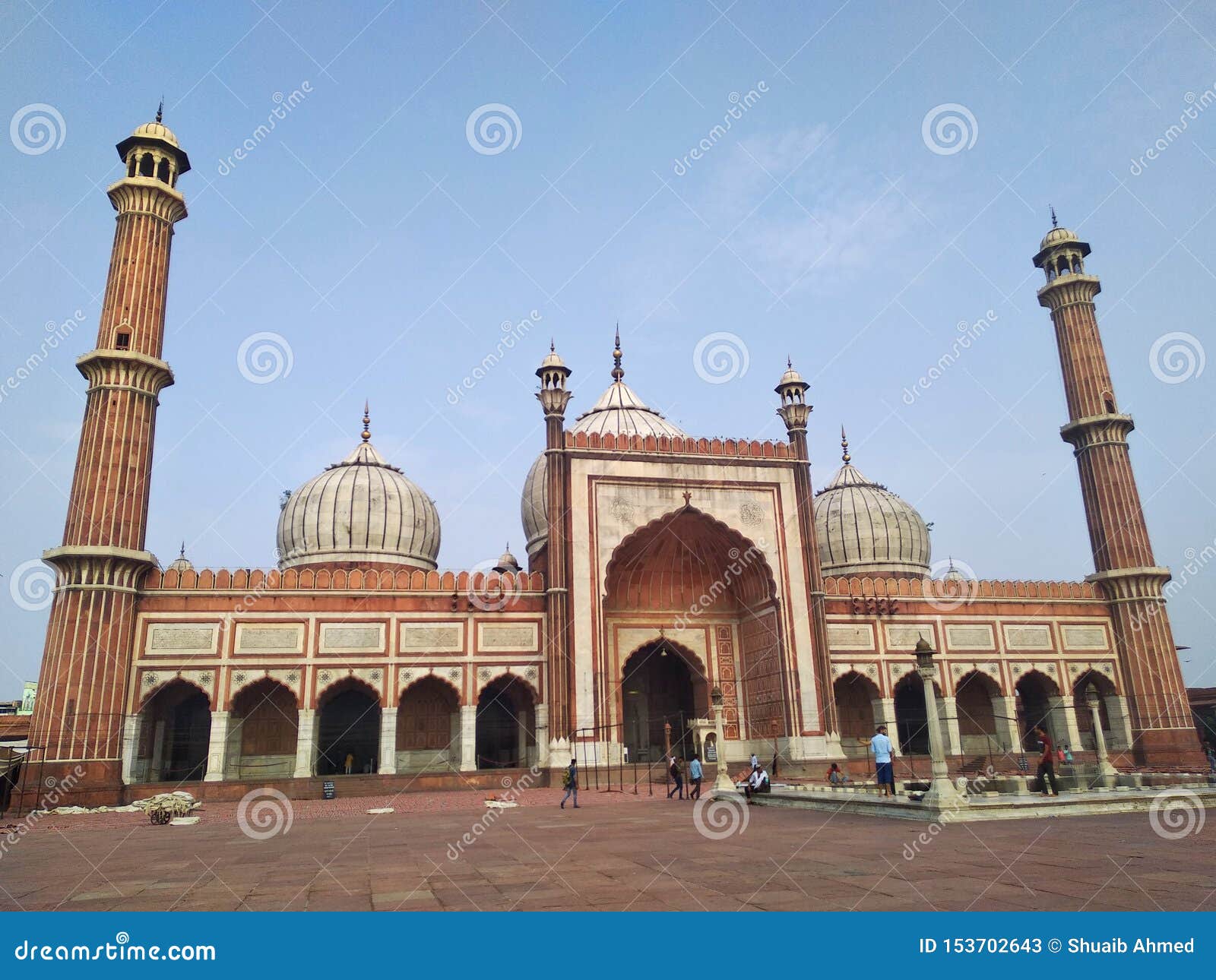 Inside jama masjid stock image. Image of inside, historic - 153702643