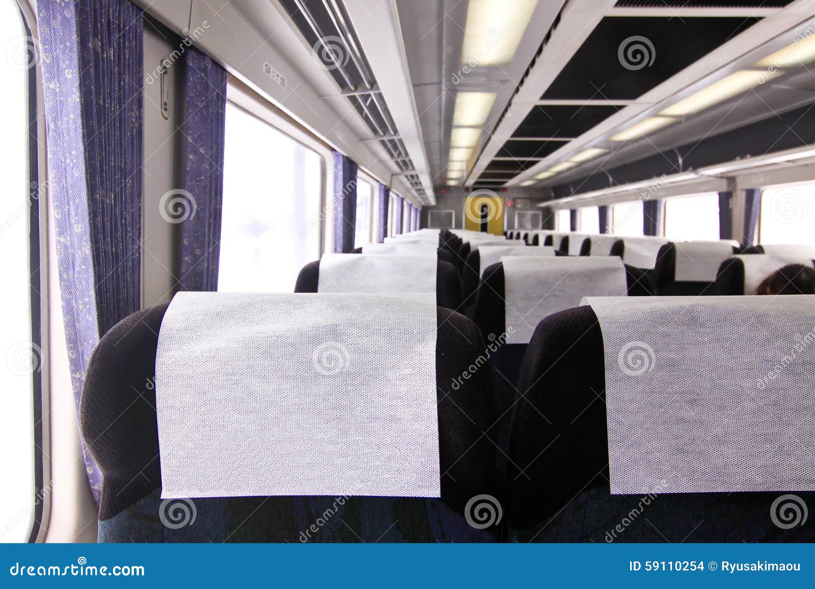 Inside of japanese railway stock photo. Image of seat - 59110254