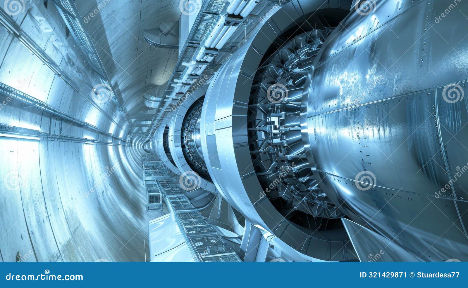 Inside the Jet Engine Turbine Stock Image - Image of aerospace ...