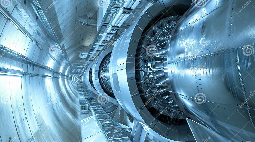 Inside the Jet Engine Turbine Stock Image - Image of aerospace ...