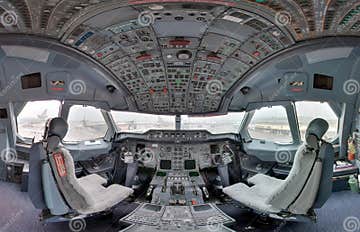 Inside jetliner cockpit stock photo. Image of airplane - 17917616