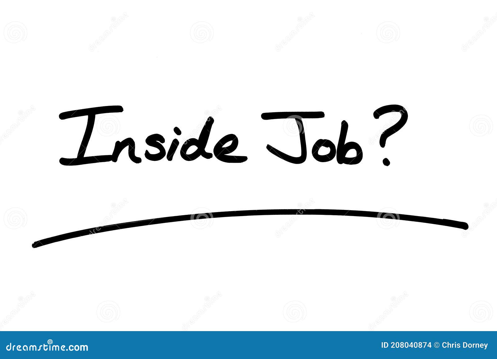 Inside Job stock illustration. Illustration of doubledealing - 208040874