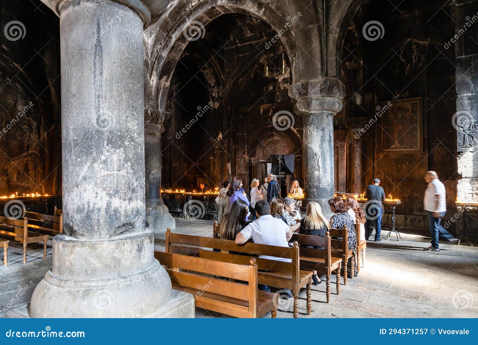 Inside Katoghike Church of Monastery of Geghard Editorial Photography ...