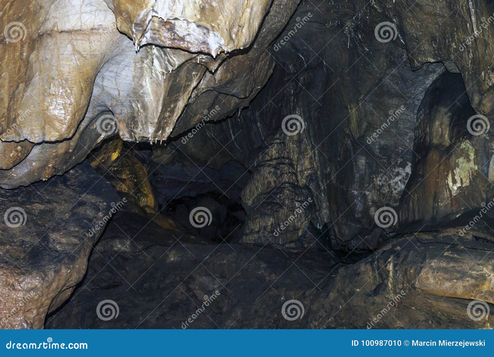 Inside Kents Cavern Prehistoric Cave Stock Photo - Image of cavern ...