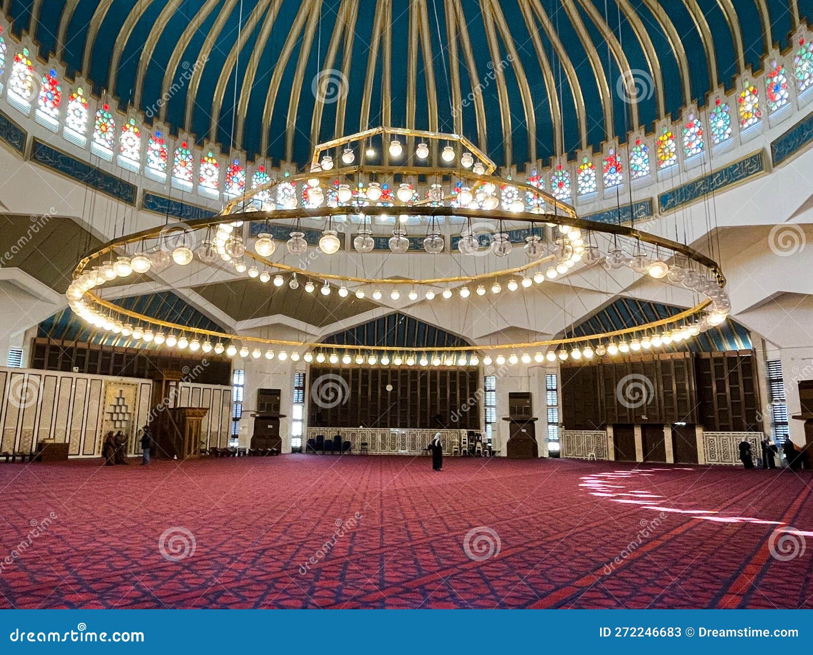 Inside the King Abdullah I Mosque in Amman Editorial Stock Photo ...