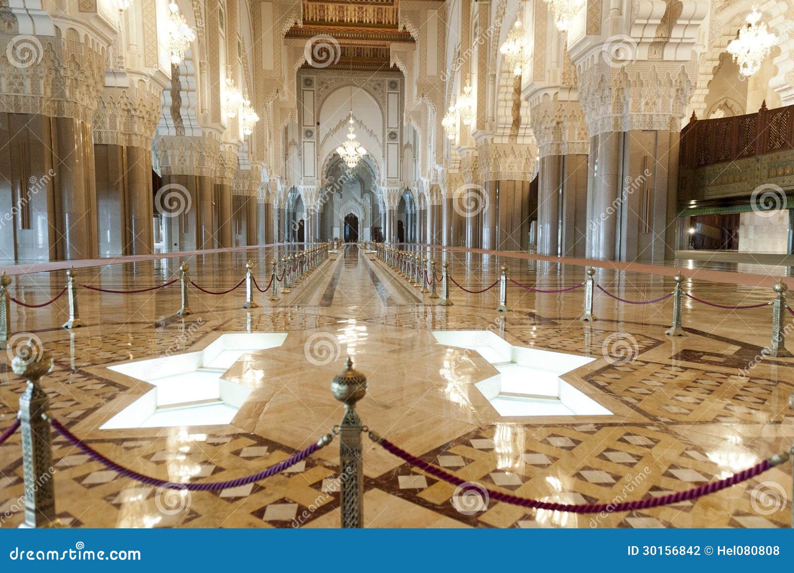 Inside King Hassan II Mosque, Casablanca Stock Photo - Image of maghreb ...