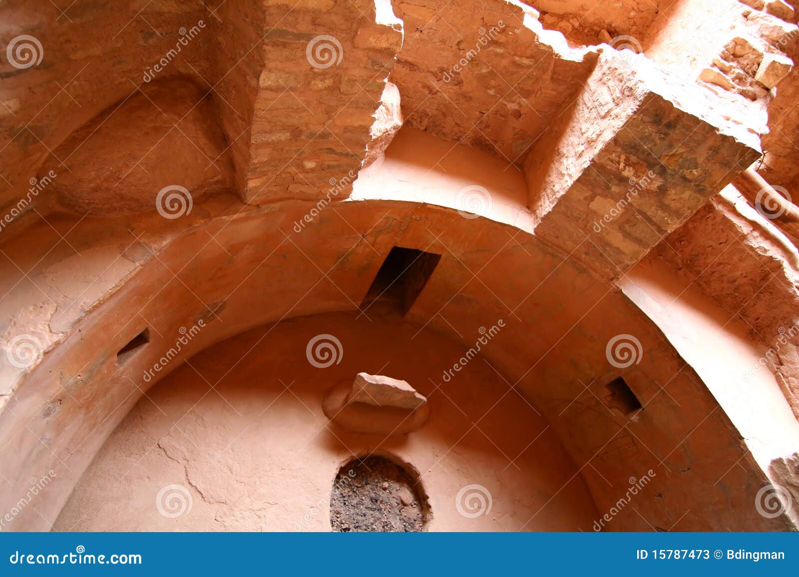 Inside a Kiva stock image. Image of brick, interior, historic - 15787473