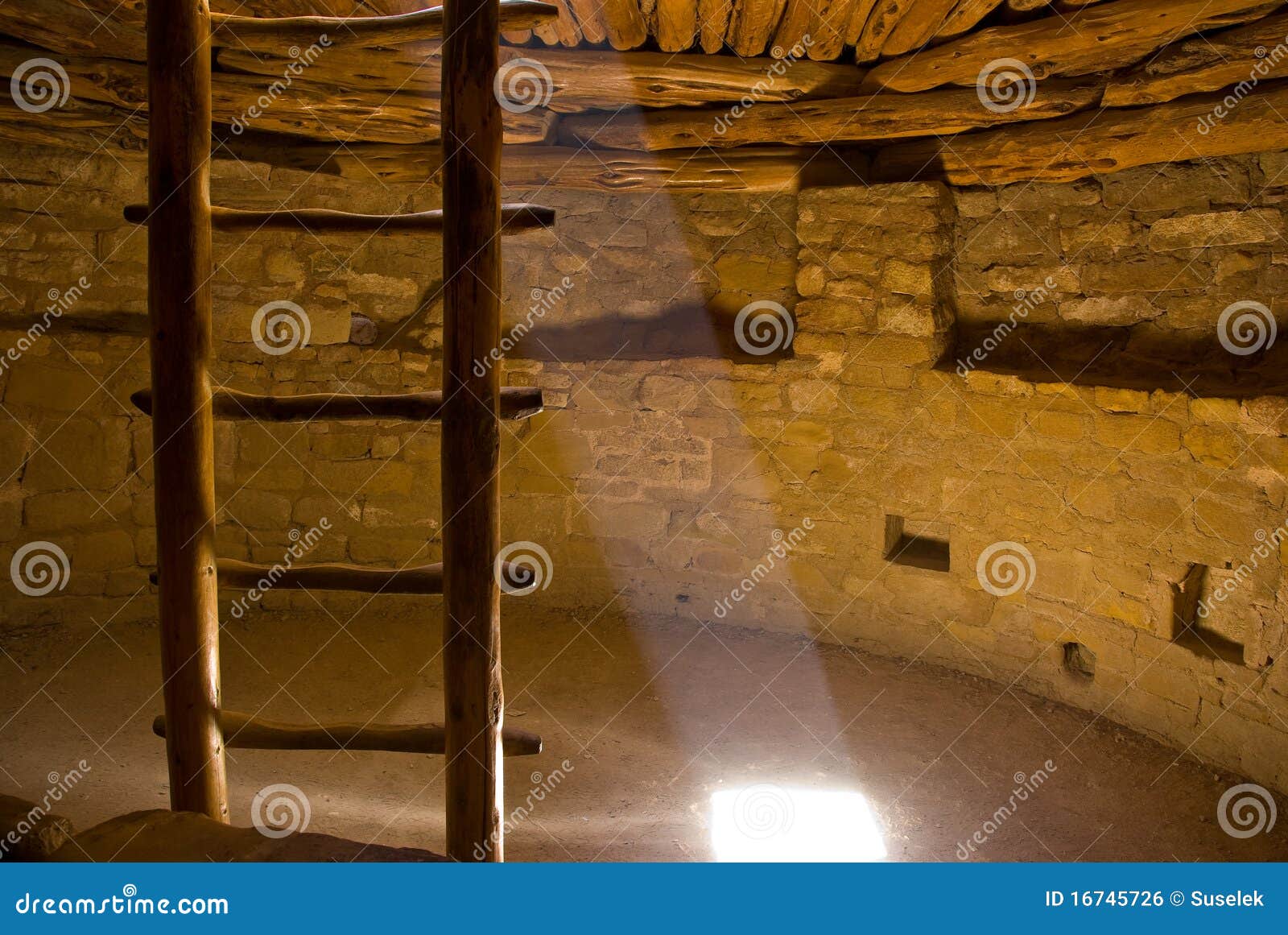 Inside a kiva stock photo. Image of cellar, kiva, historic - 16745726