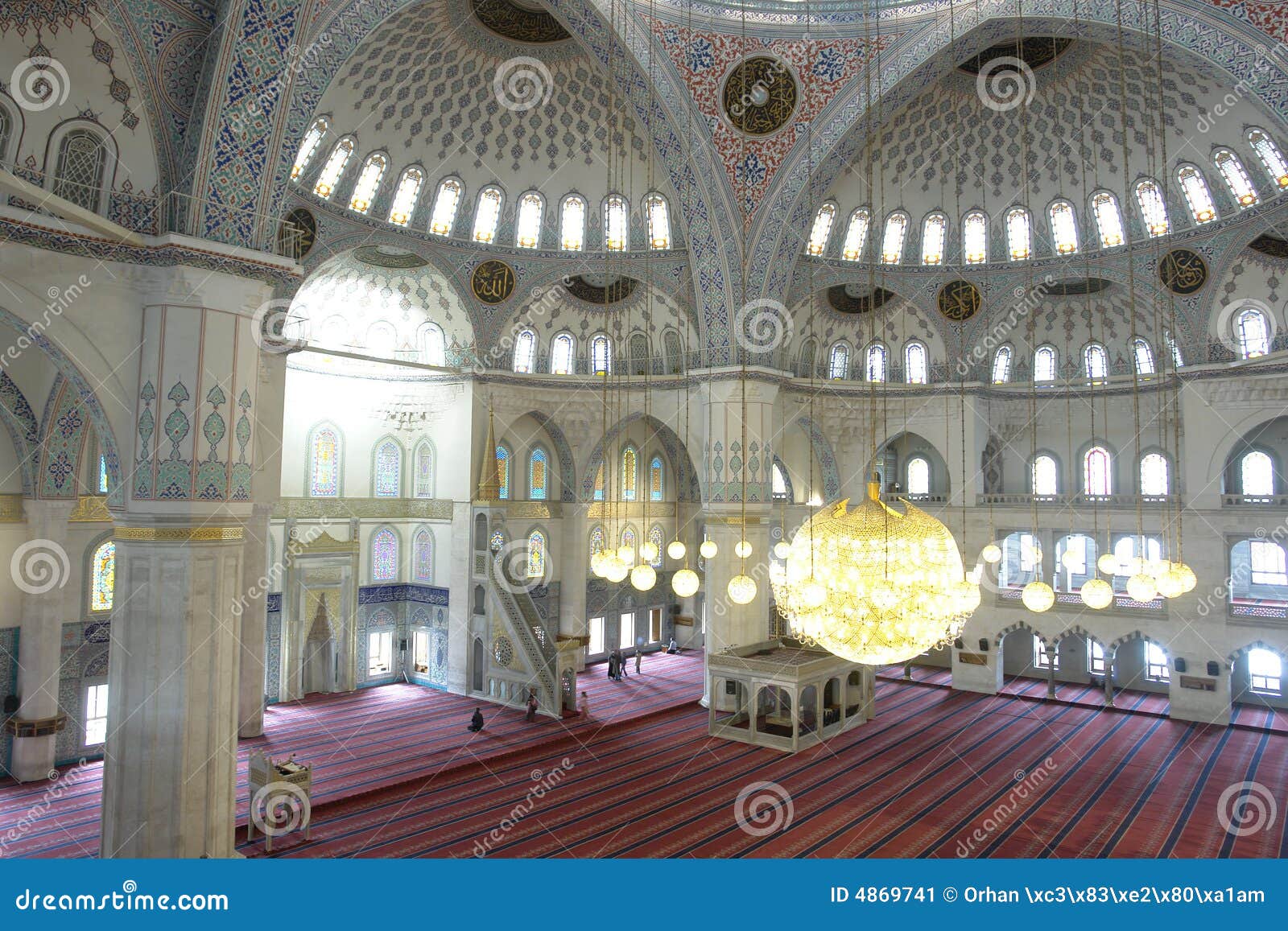 Inside of Kocatepe Mosque in Ankara Turkey Stock Image - Image of ...