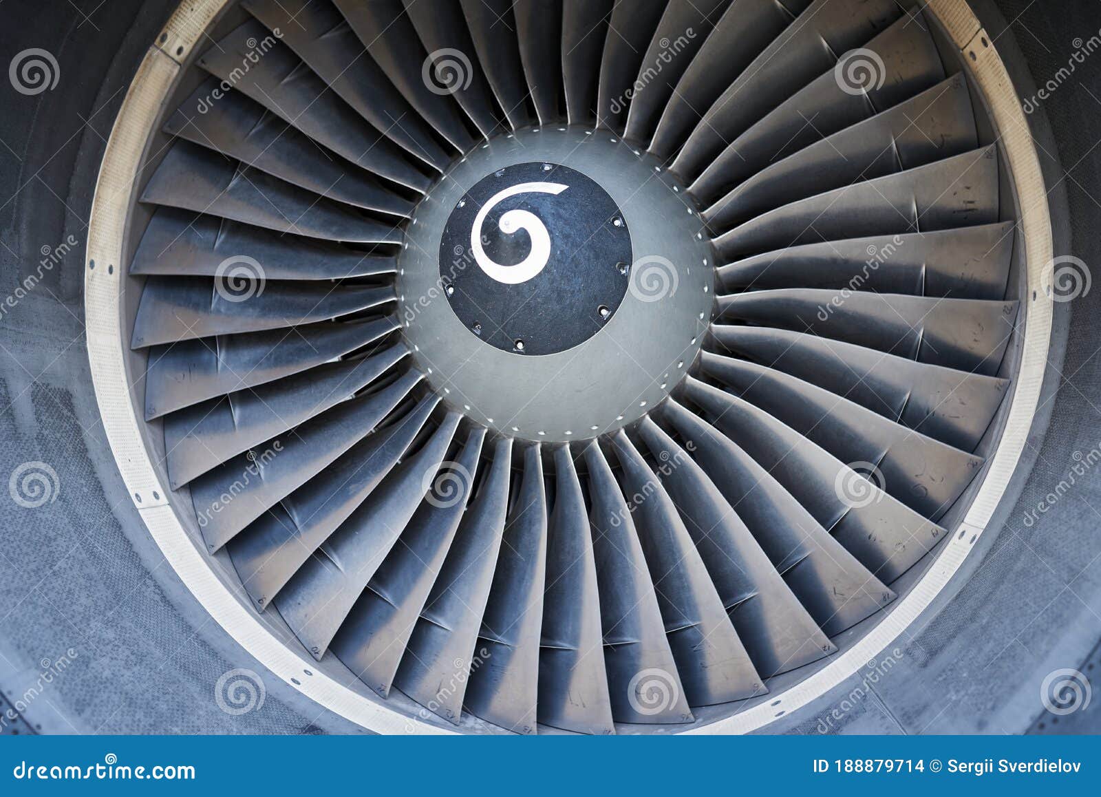 Inside a Large High Power Jet Airplane Engine Stock Photo - Image of ...