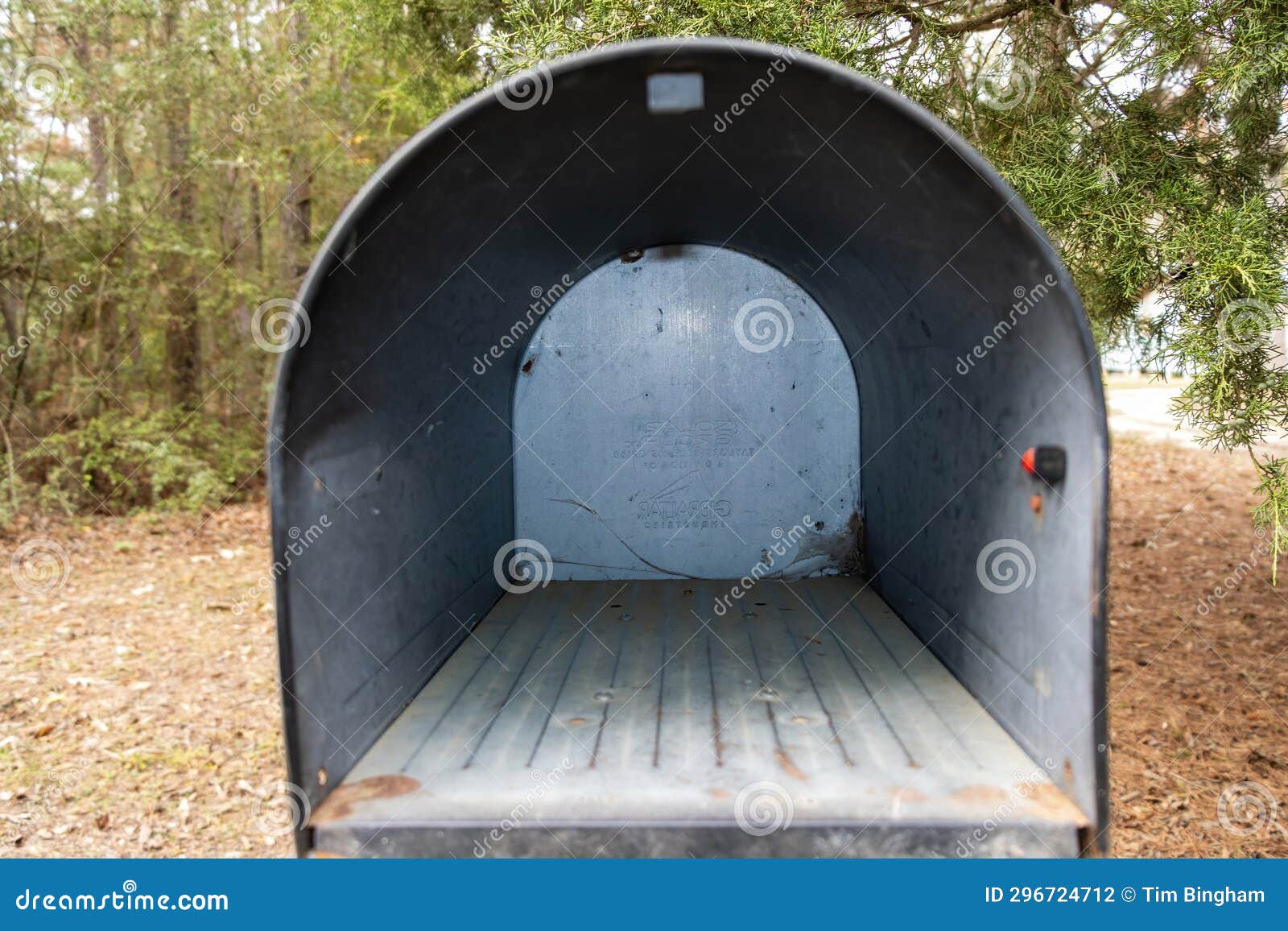 Inside of a Large Metal Mailbox Stock Photo - Image of large, inside ...